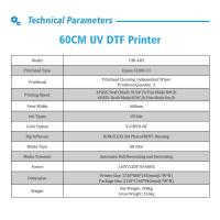 China 60cm UV DTF Printer with 600mm Print Width and 1400W LED Chiller for Multi-Material Sticker Production for sale