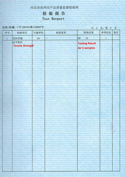 Tensile Force Test-Formwork panel Clamp 2.9kg - 68-73KN - Cangzhou Weisitai Scaffolding Co.,Ltd.