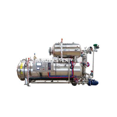 Cina 380V Vapore Spray Acqua Orizzontale Borsa Salsiccia Bottiglia Liquido Pacchetto Retort Machine 2100 KG in vendita