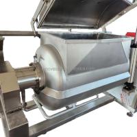 China Horizontal Jacket Vacuum Cooking Vessel 300L 500mm for Berry Jam Paste Processing for sale