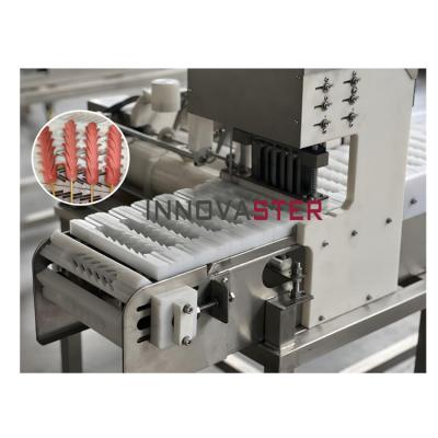 China Efficiënt spinnen kippensatay spikkels met roestvrij staal KEBAB draadmachine Te koop