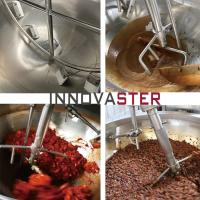 China Steam Gas Tilting Stirring Jacketed Kettle 200L for Vegetable Processing for sale