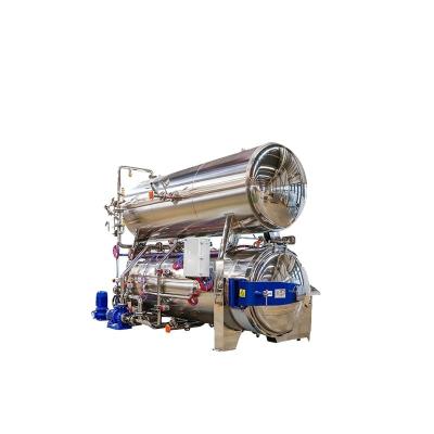 China Double Vessel Horizontal Sterilizer for Meat Meal Retort and Automatic Batch Operation for sale