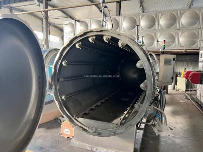 China Double Vessel Horizontal Sterilizer for Meat Meal Retort and Automatic Batch Operation for sale