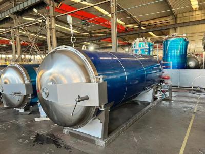 China Double Vessel Horizontal Sterilizer for Meat Meal Retort and Automatic Batch Operation for sale