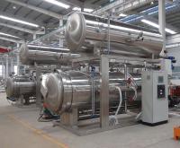 China Industrial Water Immersion Retort Sterilizer 1200mm Diameter 0.35MPa for Bottle Can Sterilization for sale