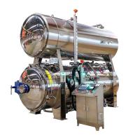 China Industrial Water Immersion Retort Sterilizer 1200mm Diameter 0.35MPa for Bottle Can Sterilization for sale