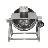 China Stainless Steel Jacketed Kettle 200L for Tomato Sauce Chilli Paste with PTFE Scraper Agitator for sale
