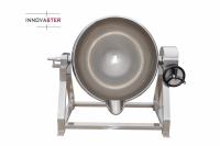 China Stainless Steel Jacketed Kettle 200L for Tomato Sauce Chilli Paste with PTFE Scraper Agitator for sale