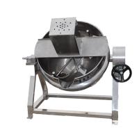 China Hand Tilting Steam Heated Jacketed Kettle 200L with Agitator for Meat Processing for sale