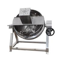 China Hand Tilting Steam Heated Jacketed Kettle 200L with Agitator for Meat Processing for sale
