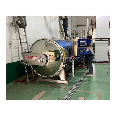 China Volledig automatische blikkensterilisator Retort Stoomlucht commerciële drukkoker voor sterilisatie Te koop