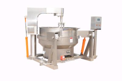 Cina 100-600L Capacità di riscaldamento automatico a gas Cottone da cucina con giacca per la salsa Multi-agitatore in vendita