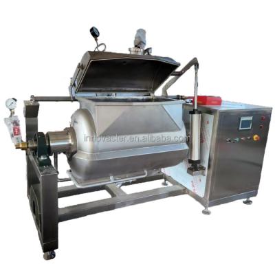 China Elektrische/stoom/olieverwarming Vacuüm Horizontale as Mixer Jacketed Kettle voor dik product Te koop