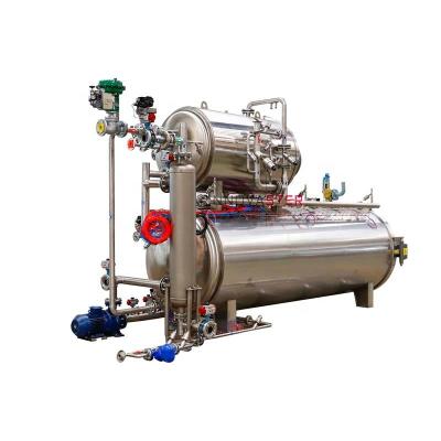 China Lojas de alimentos e bebidas Máquina de retorta em cascata de água Esterilização por autoclave para frascos e latas de vidro à venda