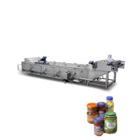 China Industrial Water Bath Tunnel Pasteurizer 60-95C for Ketchup Juice Sausage Processing for sale