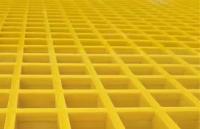 China 38x38mm Molded FRP Floor Grating Orange Gritted Anti-Slip Fiberglass Panel for Electronics Industry for sale