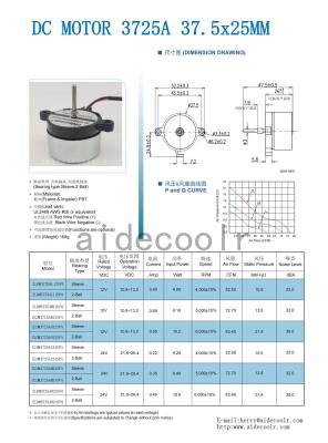 Chine 37725 moteur sans brosse micro sans brosse de C.C de 3000RPM 12V pour la fan d'écoulement transversal de voiture à vendre
