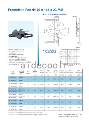 Cina Materia plastica Frameless della ventola di raffreddamento 120x120x25mm del server 12V in vendita
