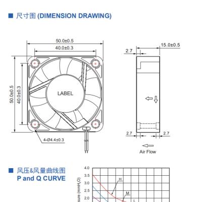 Cina 5015 ventola di raffreddamento robusta portatile, fan senza spazzola a prova d'umidità del CPU in vendita