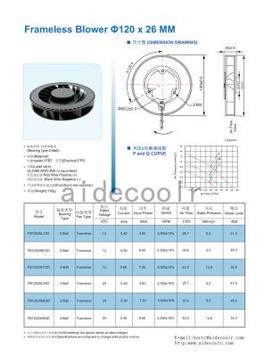 China Fã sem escova portátil plástico 12V 120x120x26mm Frameless da C.C. à venda