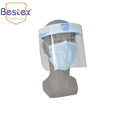 Cina visiera medica di plastica della spugna dell'ANIMALE DOMESTICO della visiera dell'anti nebbia 32*22cm in vendita