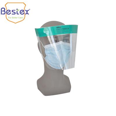 Cina visiera medica di plastica della spugna dell'ANIMALE DOMESTICO della visiera dell'anti nebbia 32*22cm in vendita
