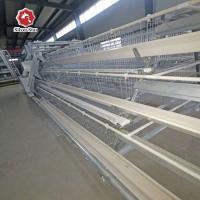 China Dipped Galvanized Chicken Layer Battery Cage Wire Mesh 4 Layers 160 Birds for sale