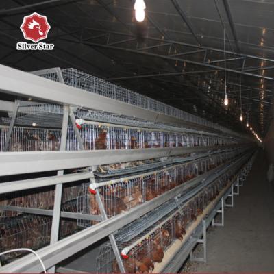 China Hot Dip Galvanized Egg Layer Chicken Cage A Type Battery 96 Birds 128 Birds Poultry Farm for sale