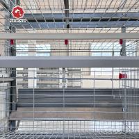 China H Type Layer Chicken Cage 3-4 Tier Hot Dip Galvanized Steel Poultry Battery Cage System 120-160 Birds for sale