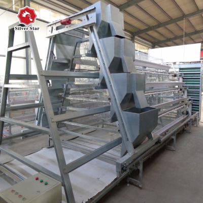 China 3-4 Tiers Battery Layer Chicken Cage For Laying Hens Farm ISO9001 Listed for sale