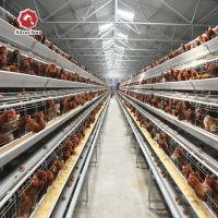 China H Shaped Small Stacked Layer Chicken Cage 6 Tiers 108 Chickens Customized for sale