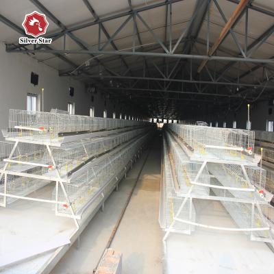 China Hot Galvanized A Type Broiler Baby Chick Cage 3 Tiers Q235 Standard for sale