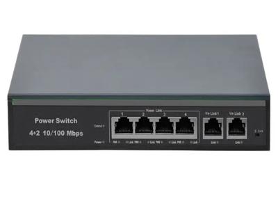 Cina 6-port 10/100M alimentazione elettrica interna del commutatore di 4+2 POE con 250m VLAN in vendita