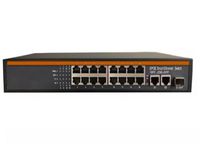 Cina Un commutatore 16 10/100Mbps POE e 2 10/100/1000Mbps RJ45 e 1 porti di 10/100/1000Mbps SFP di 16+2+1 POE in vendita