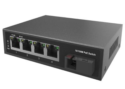 Cina 10/100M 5 Port PoE Fiber Switch With 4x10/100M RJ45 And 1x155M Uplink SC Port in vendita