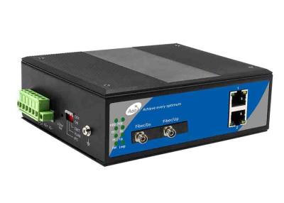 China Industrial Ring Loop Ethernet Fiber Switch 10/100Mbps 2 POE and 2 Fiber Ports for sale