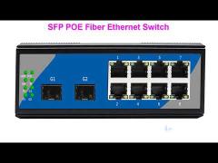 100KM Industrial Fiber Network Switch With 2 Optical and 4 Ethernet Ports