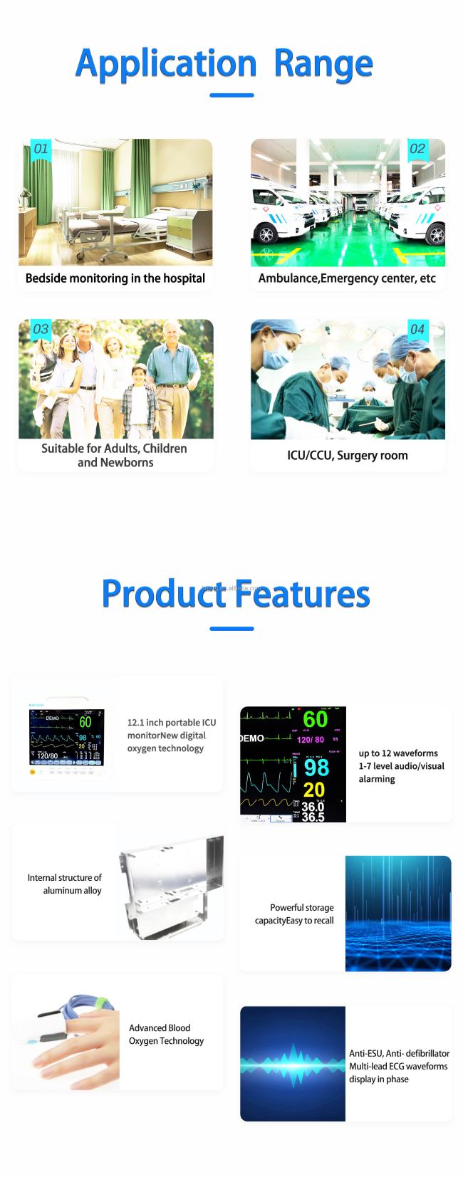 PM-9000E+ Patient Monitor controls