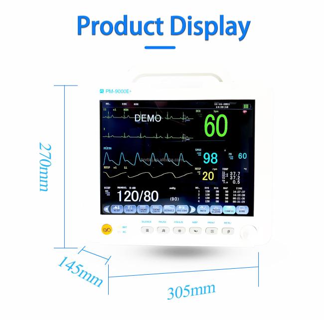 PM-9000E+ Patient Monitor ports
