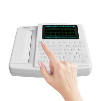 China Touch Screen Portable 12 Channel 12 Lead ECG Machine With Software Storage 1000cases for sale