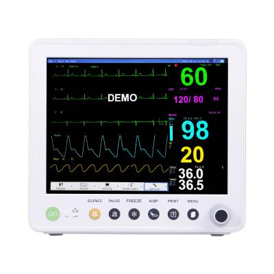 China 12 Inch Color Touch Screen Vet Medical Equipment ICU Multi Parameter Patient Monitor for sale