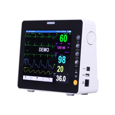 China 8 uur levensduur Multiparameter patiëntmonitor voor EKG/ HR/ RESP/ SPO2/ NIBP/ Temp Te koop