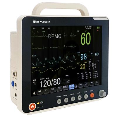 China Monitor médico de 12 polegadas de tela cheia para monitoramento de pacientes de 6 parâmetros para UTI à venda