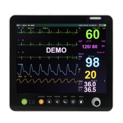 China 15 Inch Medical Vital Monitor 6 Parameter ICU Patient Monitor PM9000-GTE2 with 2 Years Warranty and Class III Certification for sale