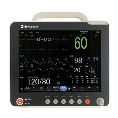 China 12.1 Inch Full Screen 6 Parameter Multi Parameter Patient Monitor with Optional Printer for Hospital ICU for sale