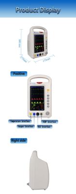Cina ISO13485 monitor paziente portatile Disaplay variopinto a 7 pollici costruito in batteria ricaricabile in vendita