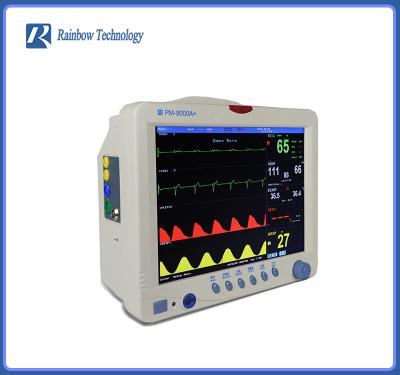 China De draagbare Multifuncties van de Kleurentft lcd ECG u NIBP SpO2 van de Parameter Geduldige Monitor Te koop