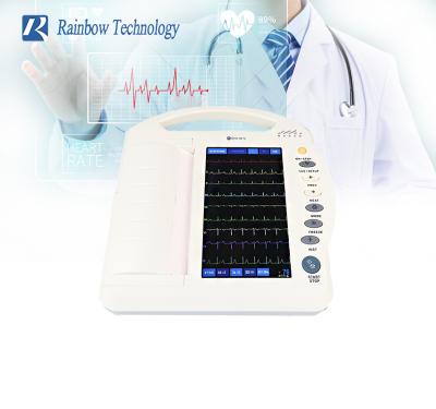 China Medical 10.1 Inch Electronic ECG Machine Light Weight Touch Screen for sale