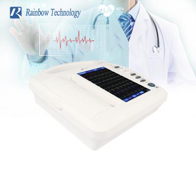 Cina 12 macchina a 10,1 pollici di elettrocardiogramma del cavo dell'ospedale 12 della macchina di Manica ECG in vendita
